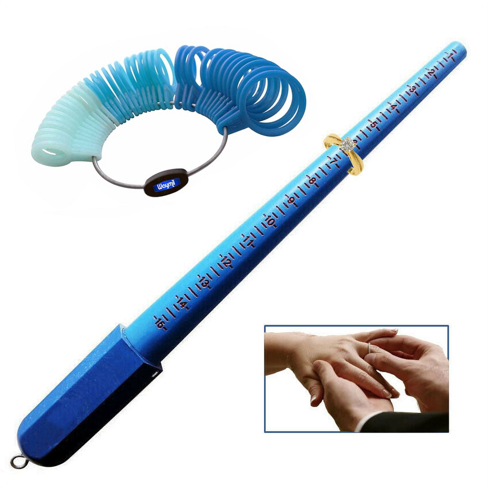 Plastic Ring Sizer Stick & Finger Measuring Gauge 2 Pc Ring Mandrel ...