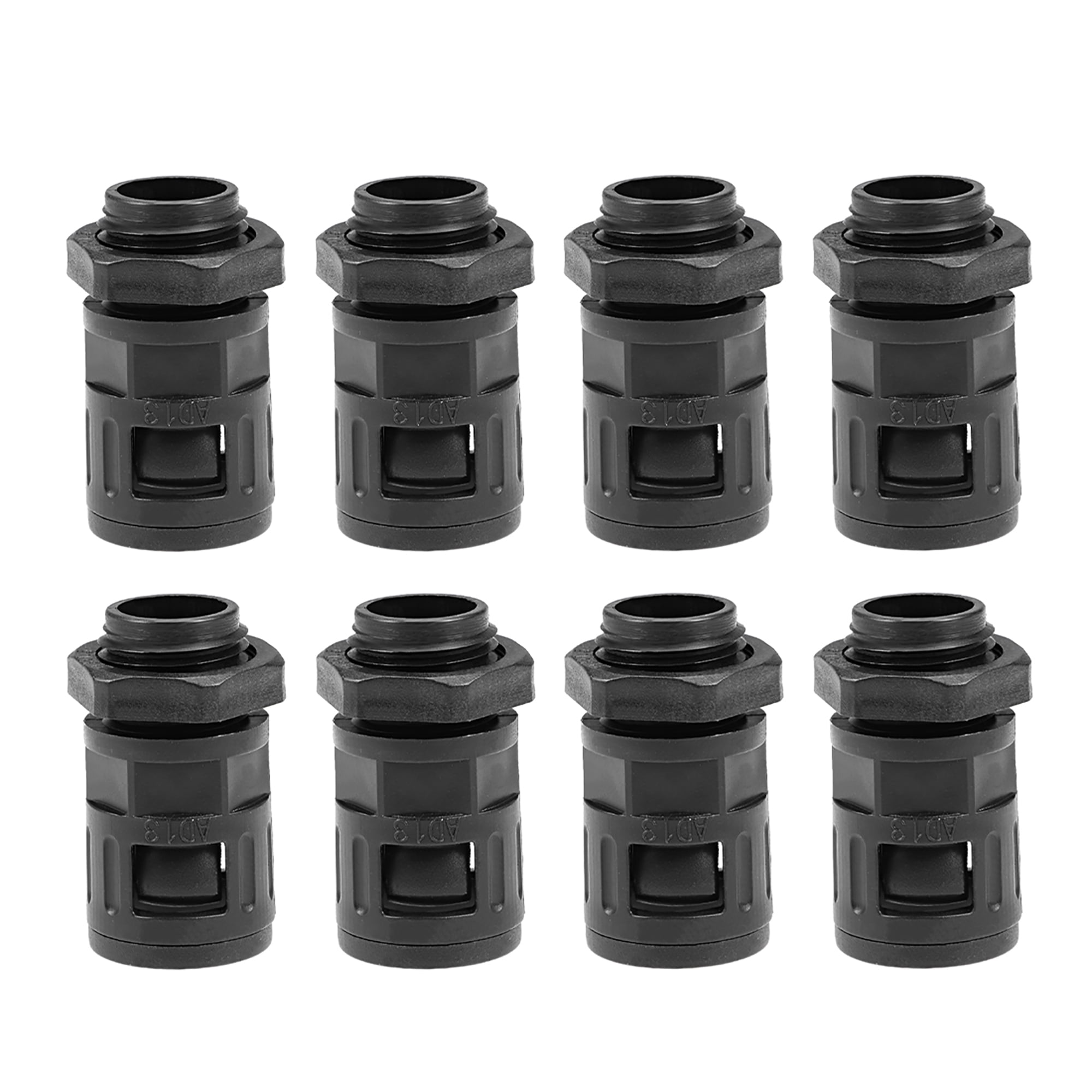 Plastic Ripple Pipe Connector Joint Black for AD13 Corrugated Tube 8Pcs ...