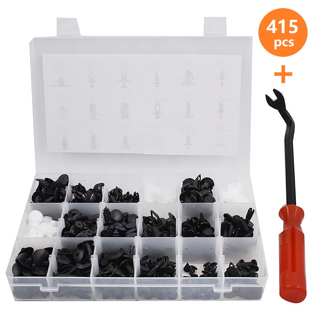 Plastic Rivets & Removal Tool Kit, Bumper Clips Hood Fender Push Rivets ...
