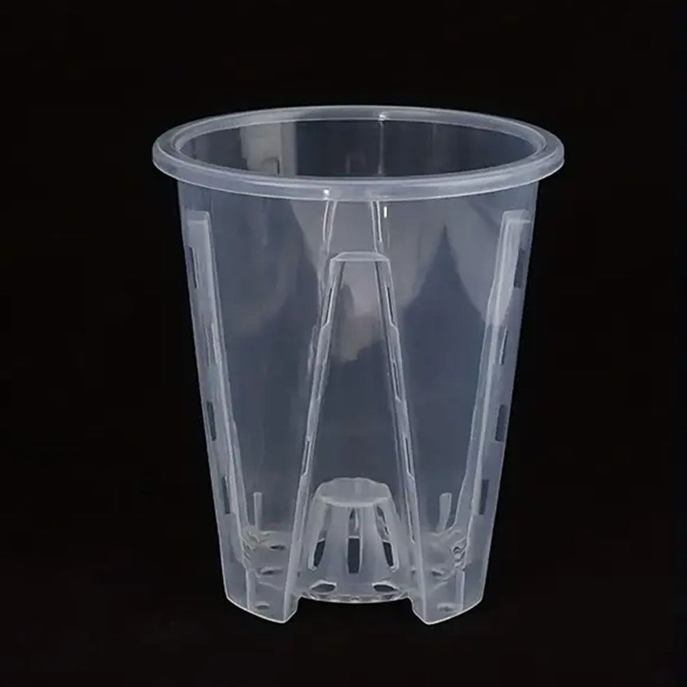 Plastic Root Control Transparent Flower Pot with Tray Breathable ...