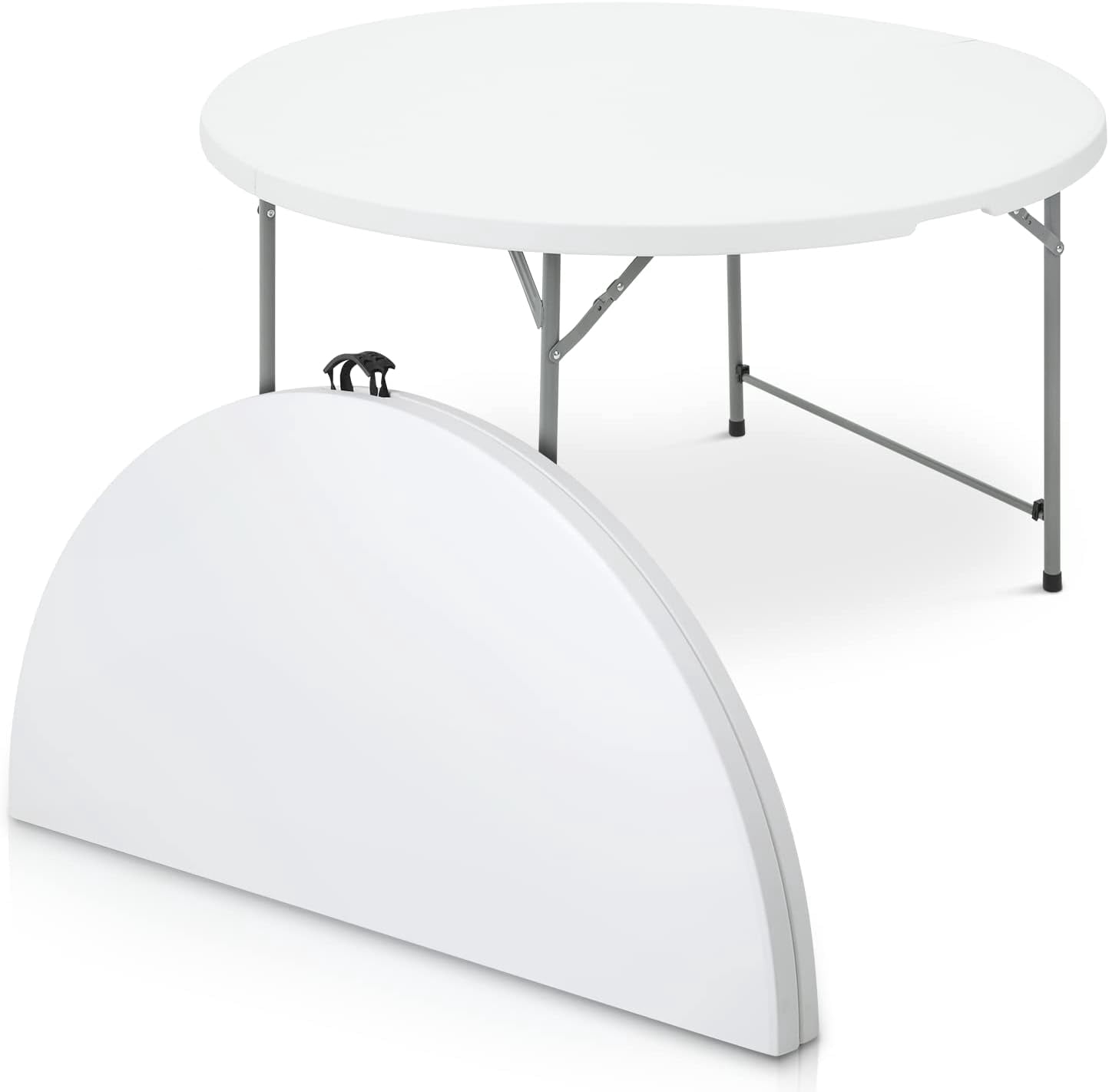 Plastic Round Bi-Fold Event Folding Table with Handle for Indoor ...