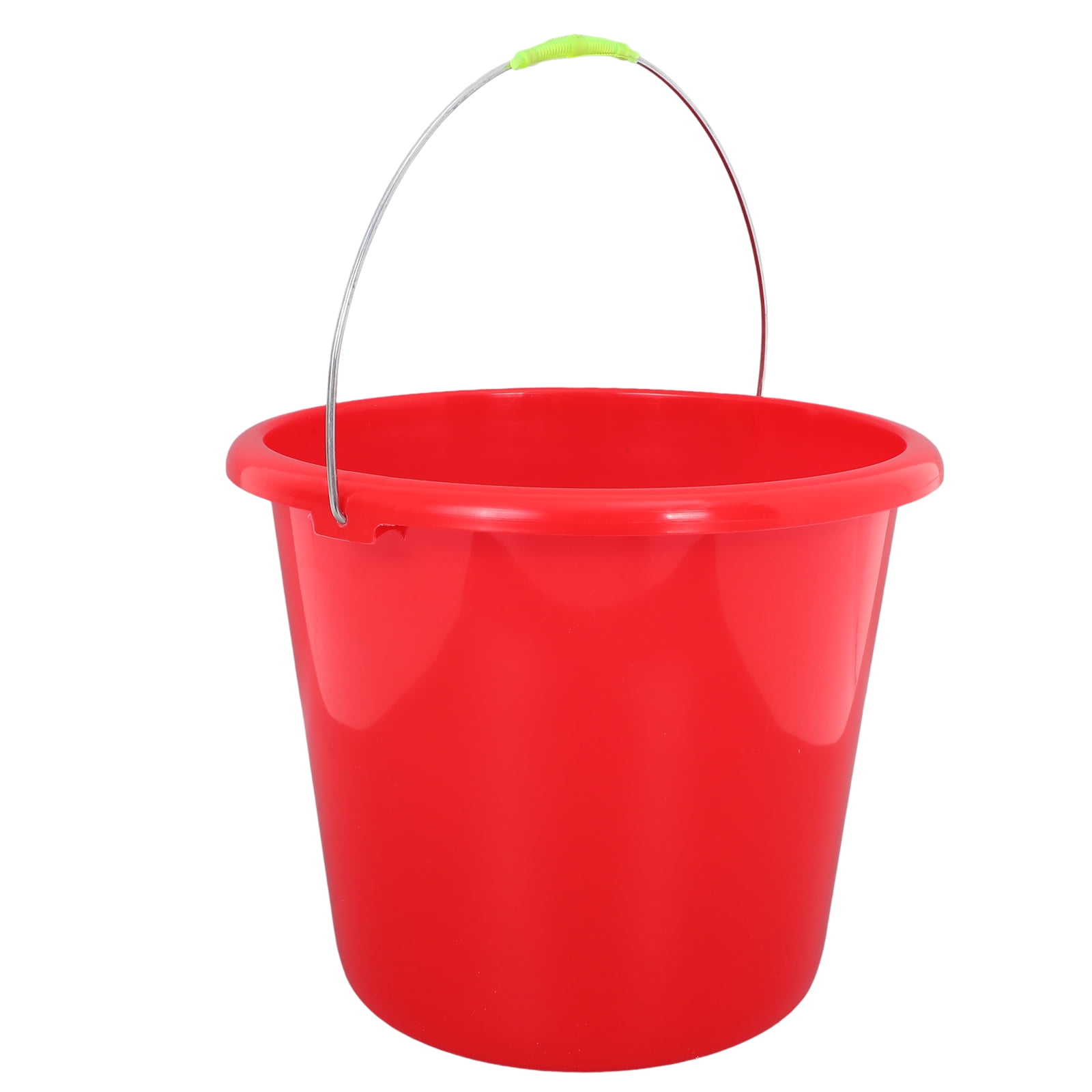 HEMOTON Durable Red Plastic Utility Water Pail with Ergonomic Handle ...