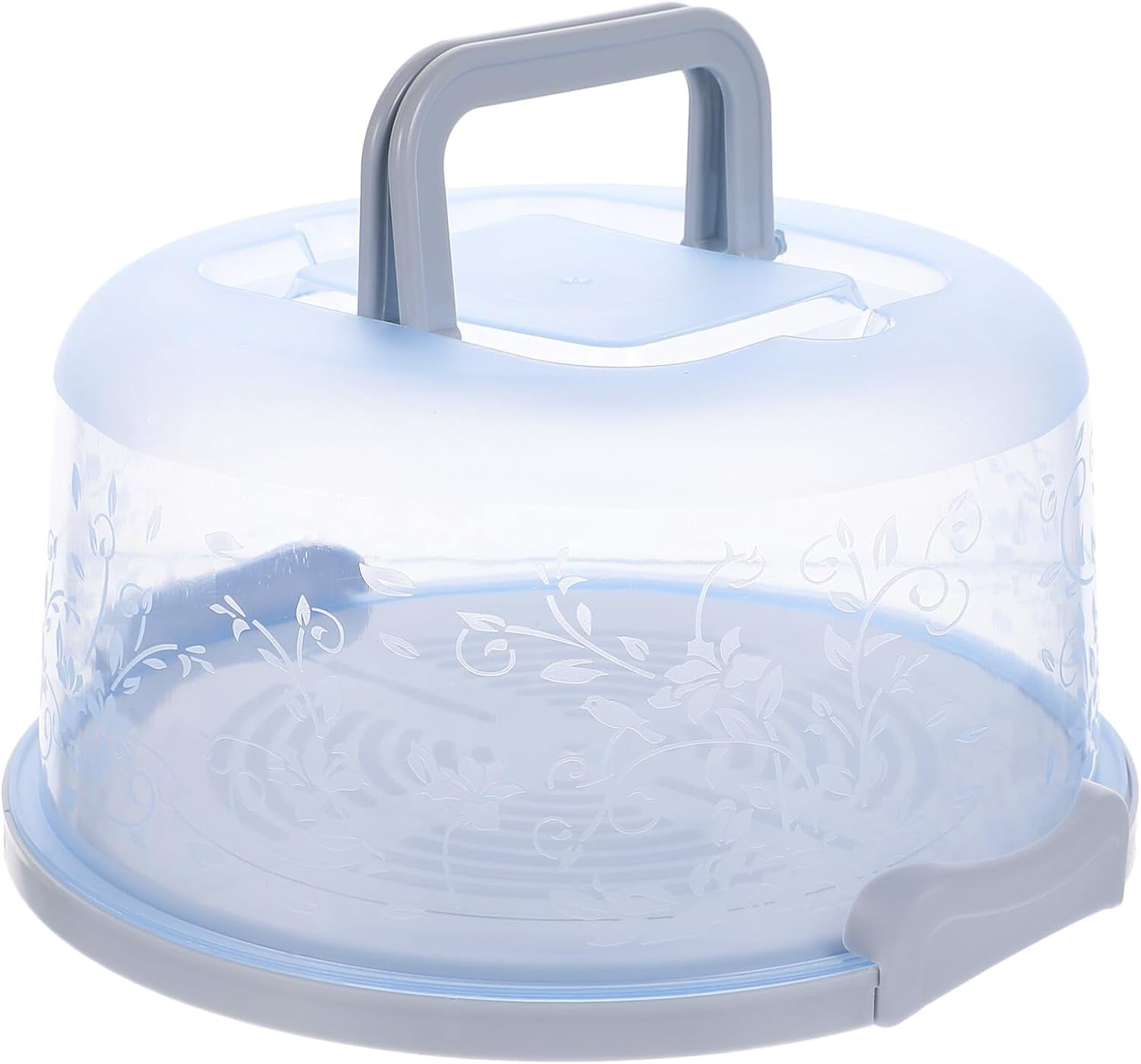 Plastic Round Cake Carrier with Lid and Handle Cake Keeper Holder Cake ...