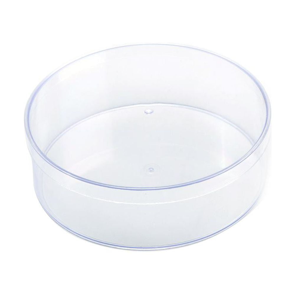 6-Inch Clear Plastic Round Container Set with Lid, Stackable and Sealed ...