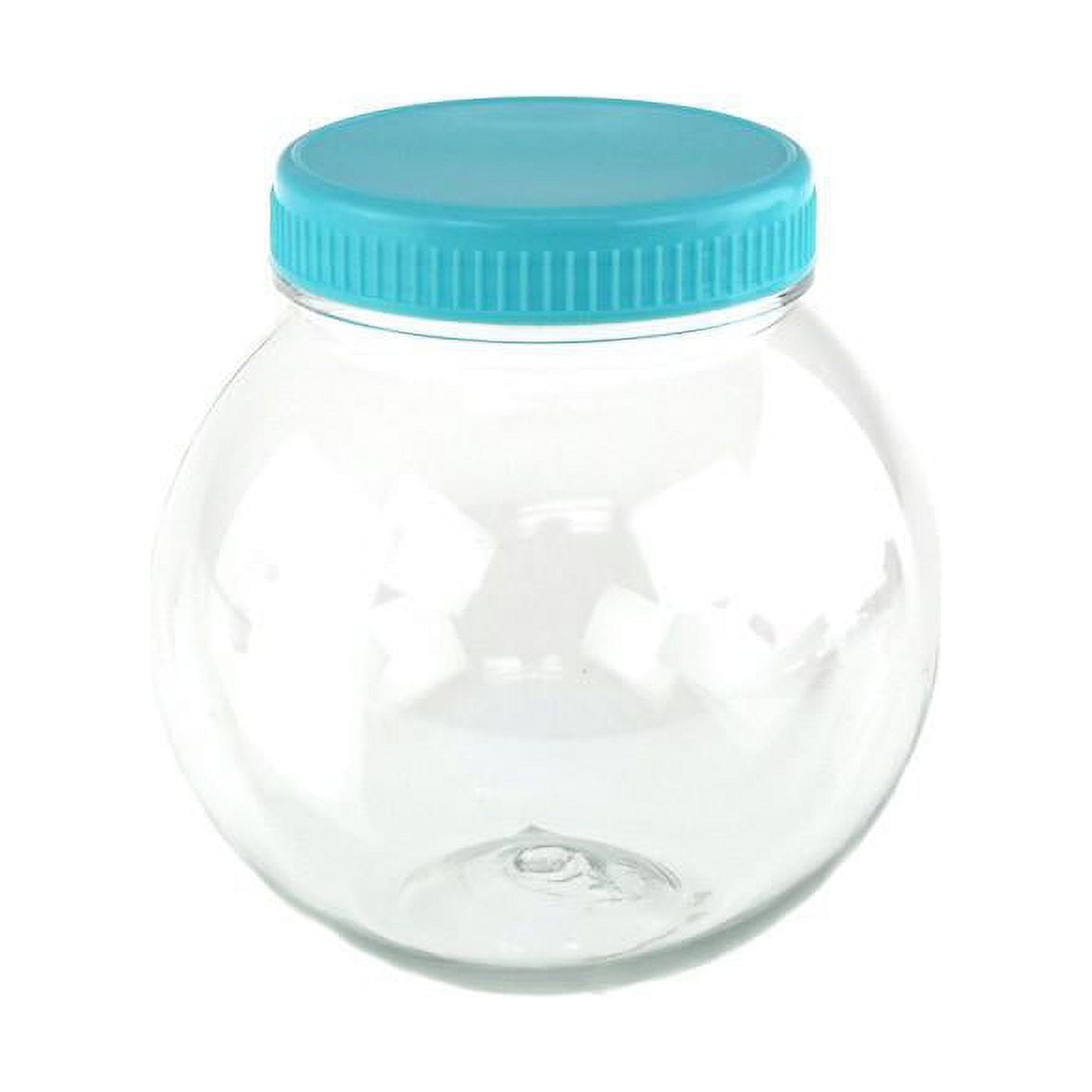 Plastic Round Favor Container with Lid, 4-inch, Medium, Light Blue ...