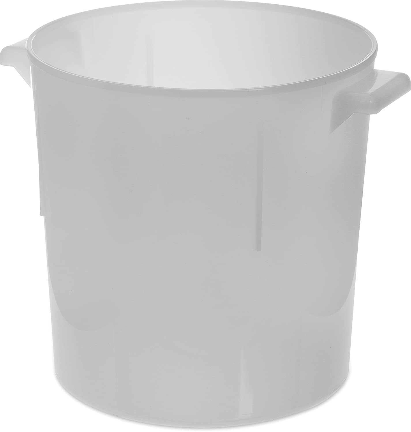 Plastic Round Food Storage Containers, 6 Quarts Capacity, White, for ...