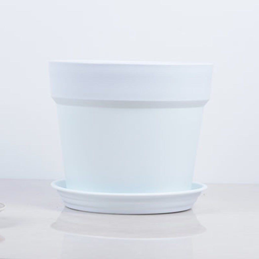 Plastic Round Plant Flower Pot Planter Grow Container Water Garden With ...