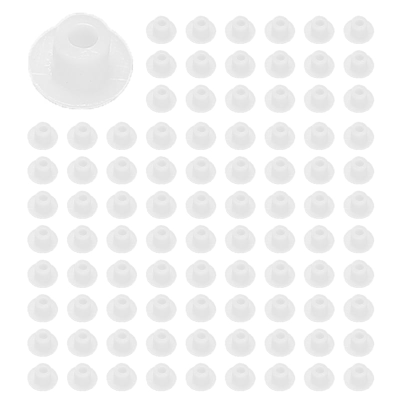 Plastic Round Shaped Cover Screw Cap Lid White 500pcs for 5mm Dia Hole ...