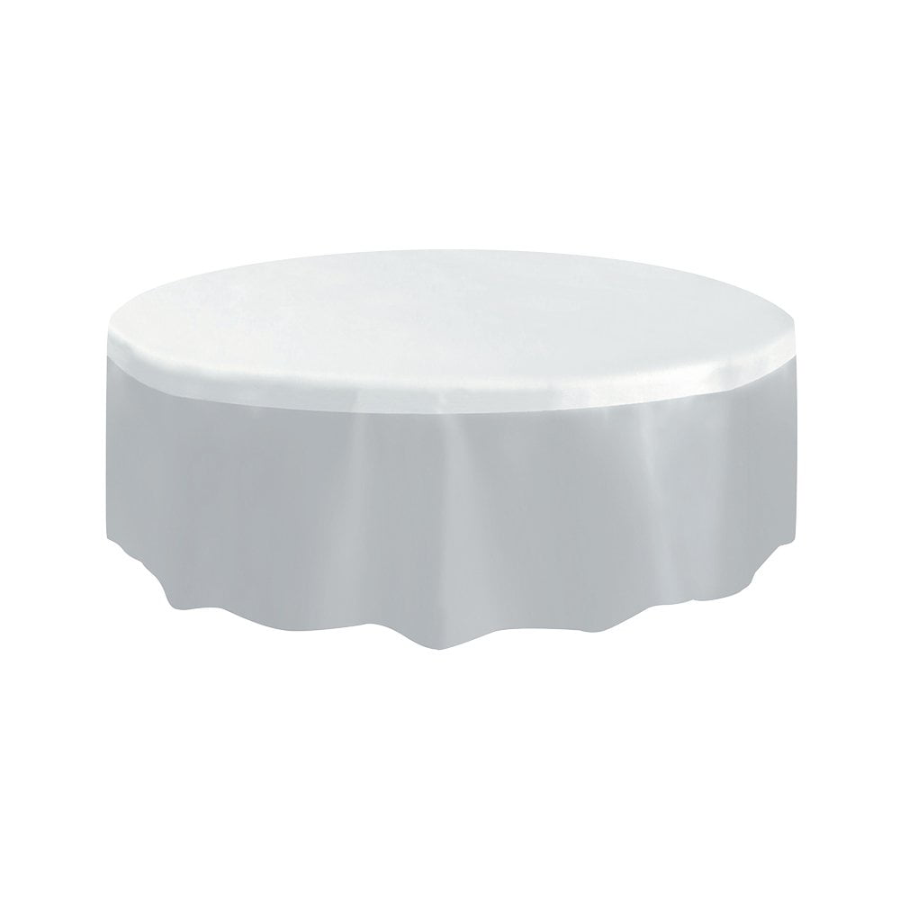 Plastic Round Tablecloth, 84 in, Clear, 1ct - Walmart.com