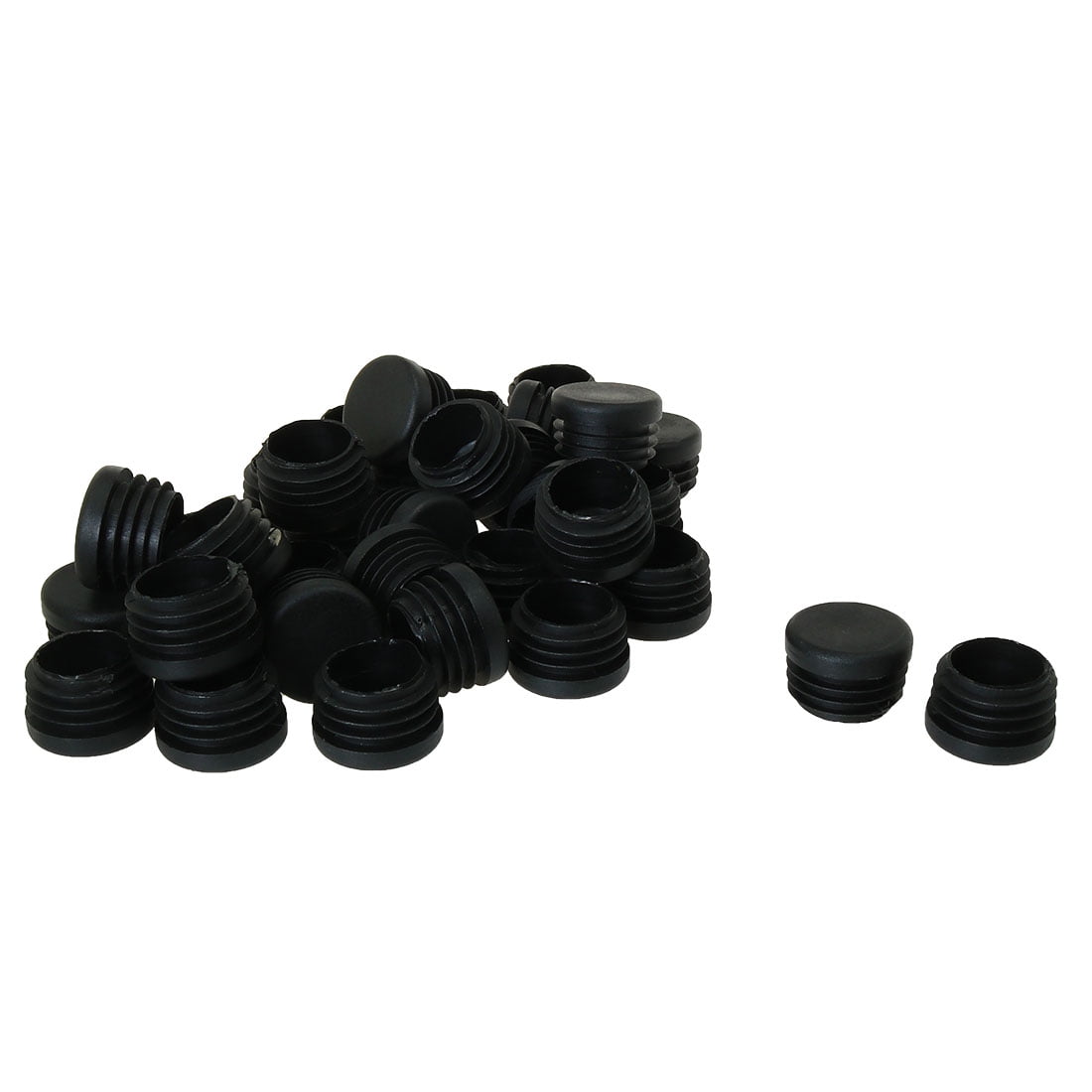 Plastic Round Tube Insert Glide End Cap 25mm 1 OD 34pcs Desk Floor Non ...