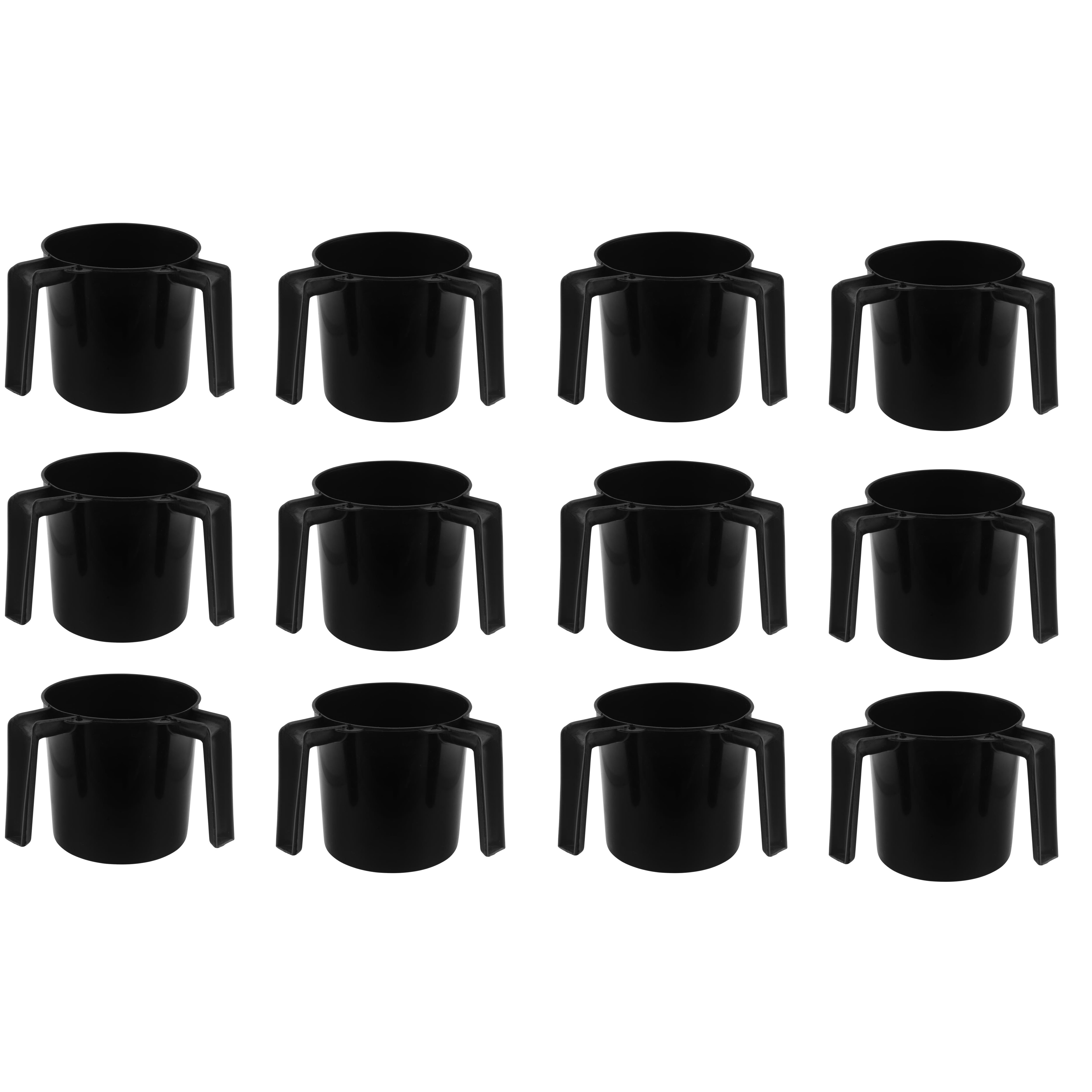 Plastic Round Wash Cup BA157- 12 pack - BLACK - Walmart.com