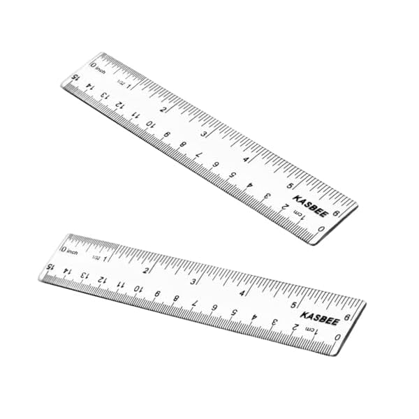 Plastic Rulers 6 Inch Clear Measuring Tool Inches Centimeters - Walmart.com