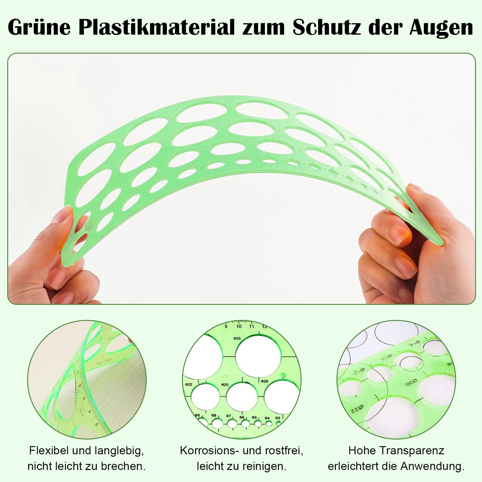 Plastic Rulers, Circle Template for School Supplies, Building Formwork ...
