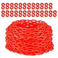 Plastic Safety Barrier Chain 120FT – Red, 6MM Thick, 1.5-Inch Links, UV ...