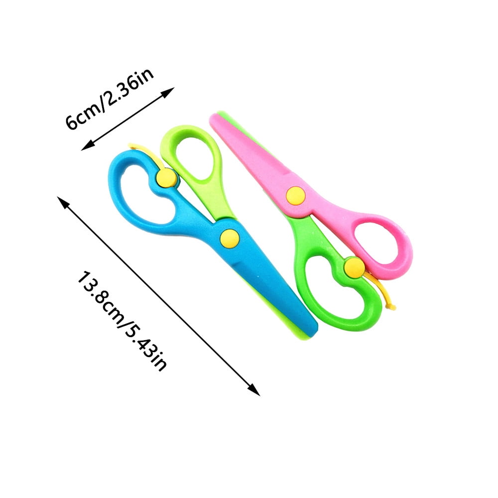 Plastic Safety Scissors Blunt Tip Paper Craft Scissors Art Training ...