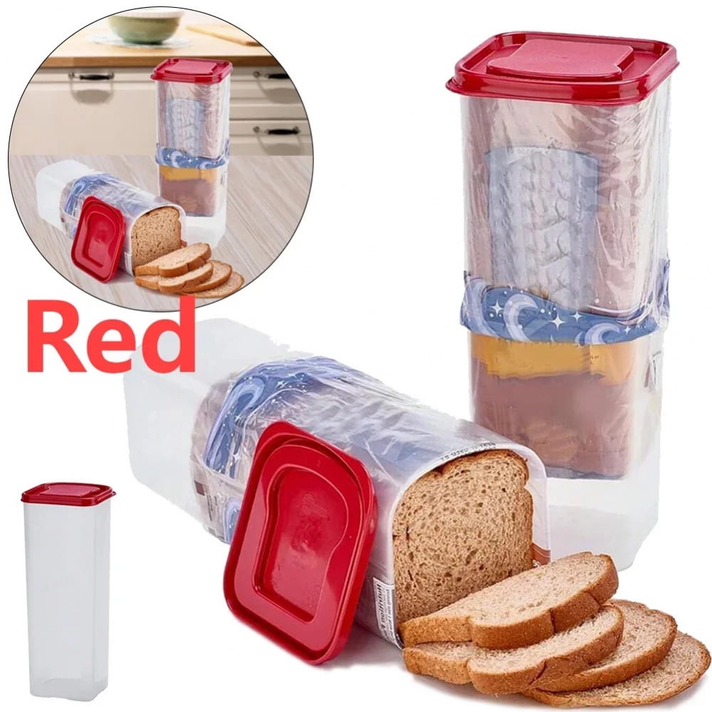 Plastic Sandwich Bread Holder with Airtight Lid Bread Dispenser Fresh ...
