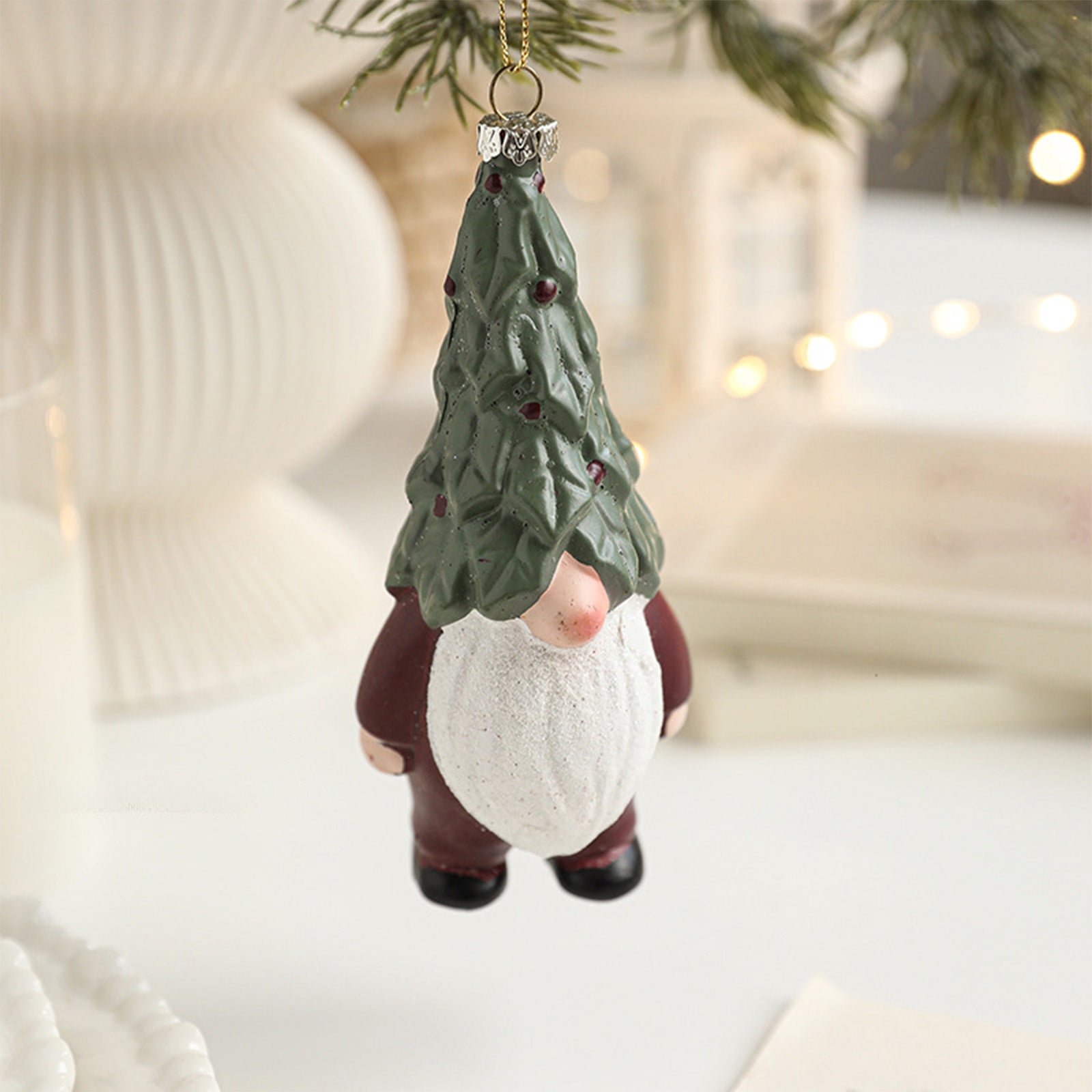 Plastic Santa Claus Garbage Collector Christmas Tree Ornament, Festive ...