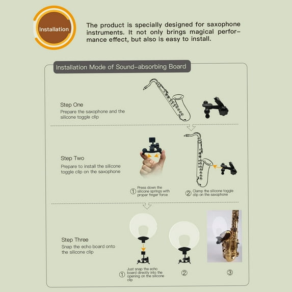 Plastic Saxophone Deflector Sound with Mute & Reflect Functions for ...