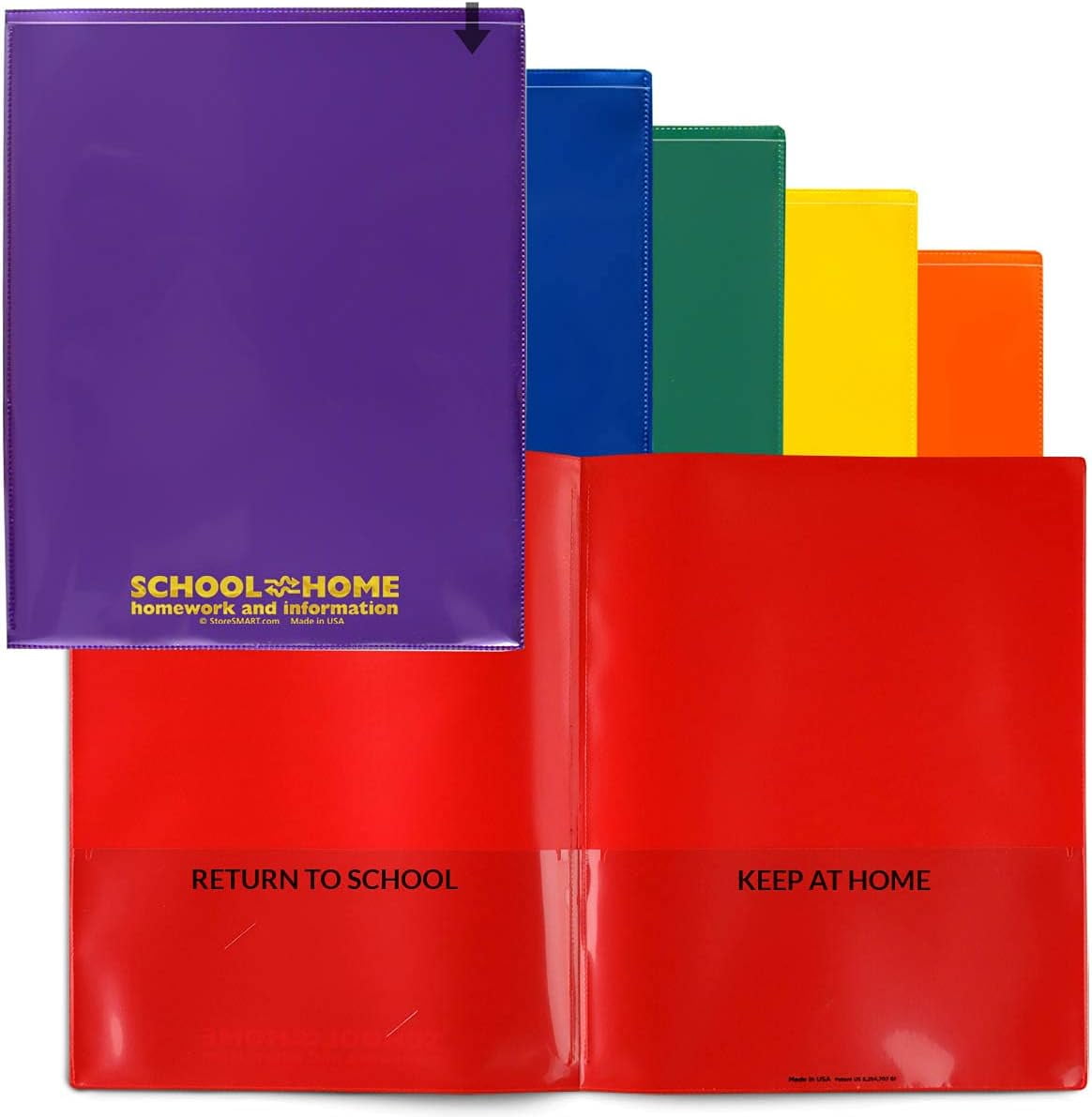Plastic School/Home Folders Archival Folders - Primary Colors 24-Pack ...