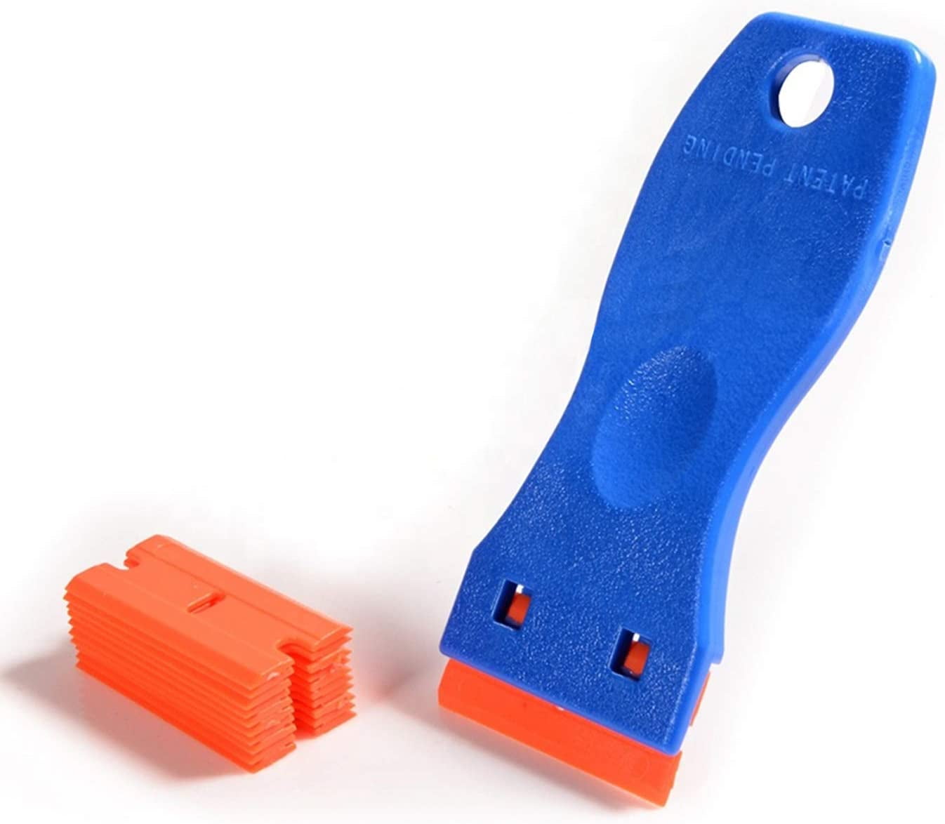Plastic Scraper with 10 Plastic Razor Blades, Sticker Remover, Scraper ...