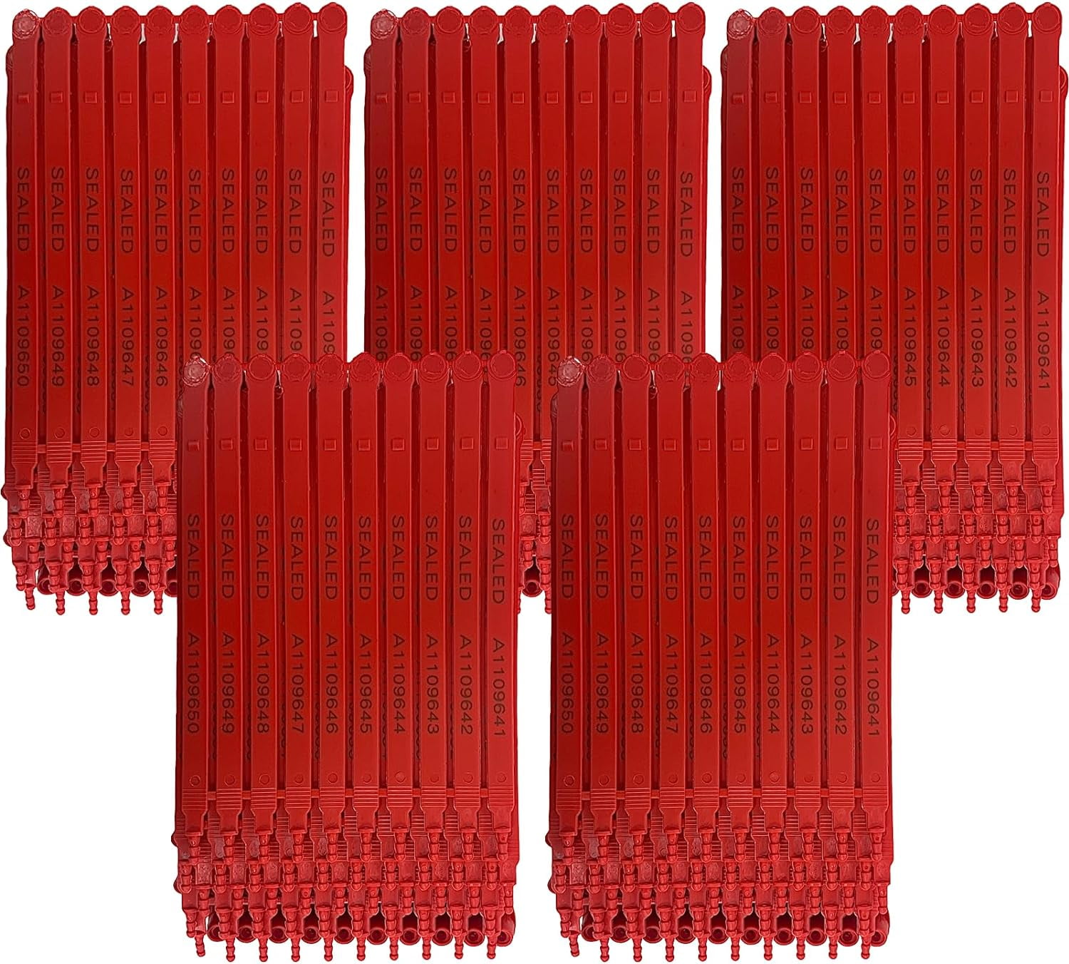 Plastic Security Seals (8") - Self Locking Shipping Seal with Print ...