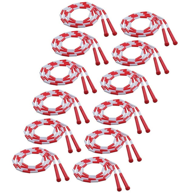 Plastic Segmented Jump Rope 7', Red & White, Pack of 12 - Walmart ...