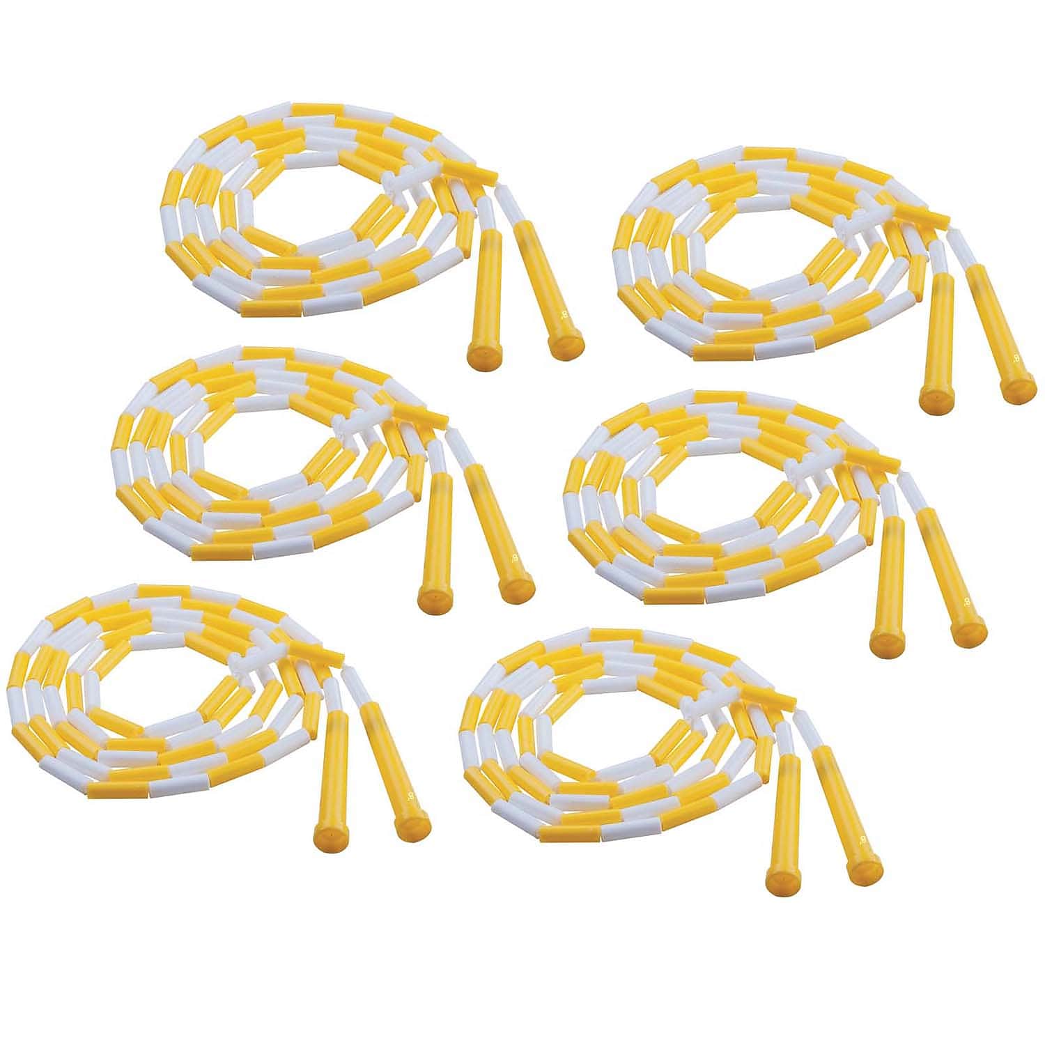 Champion Sports 8' Yellow & White Plastic Segmented Jump Rope for Kids ...
