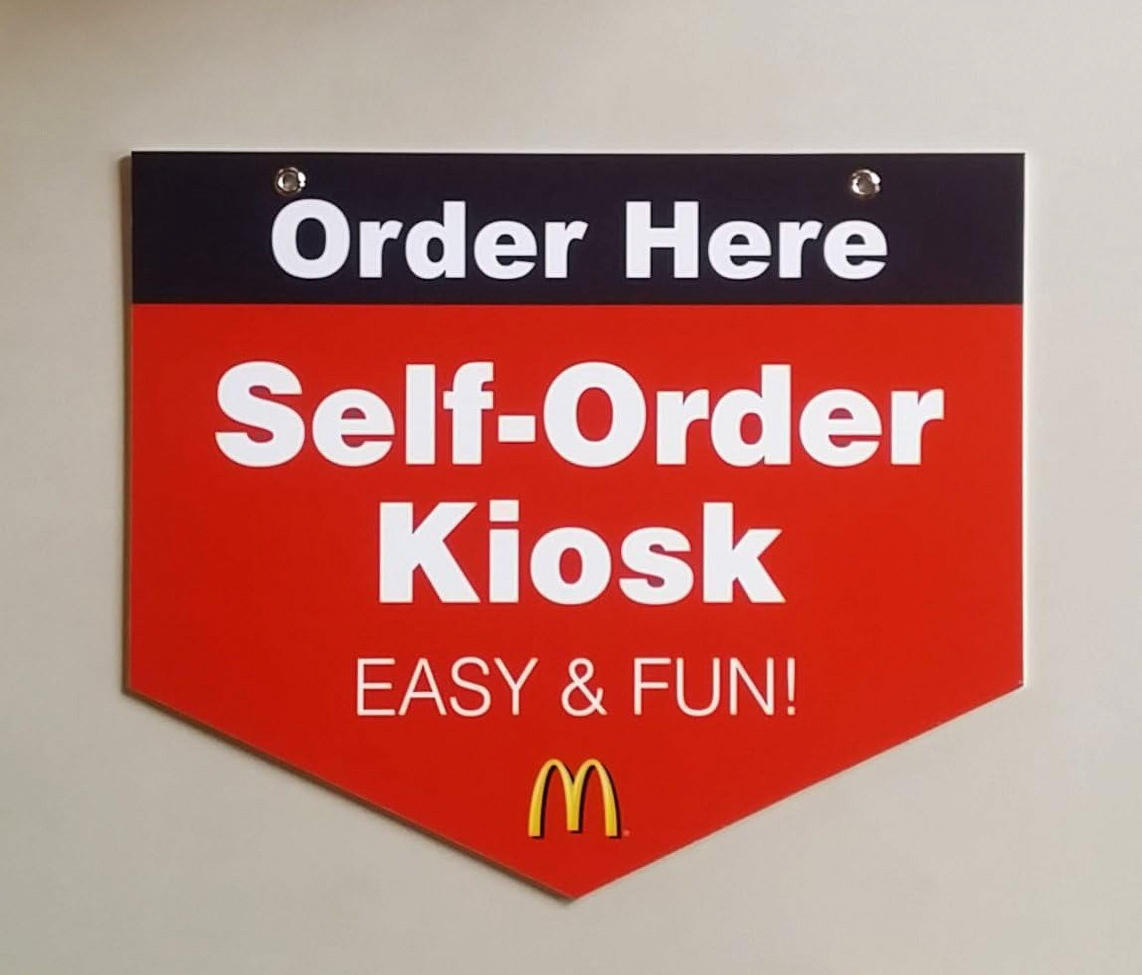 Plastic Self Order Kiosk Sign (24 x 36) inch for McDonald's - Walmart.com