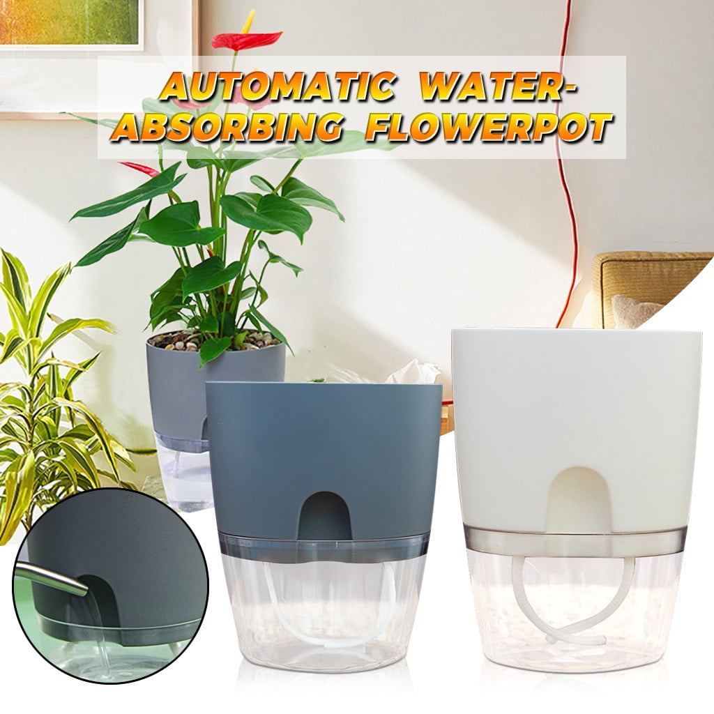 RnemiTe-amo Plastic Self Watering Pots, Automatic Water Absorption ...