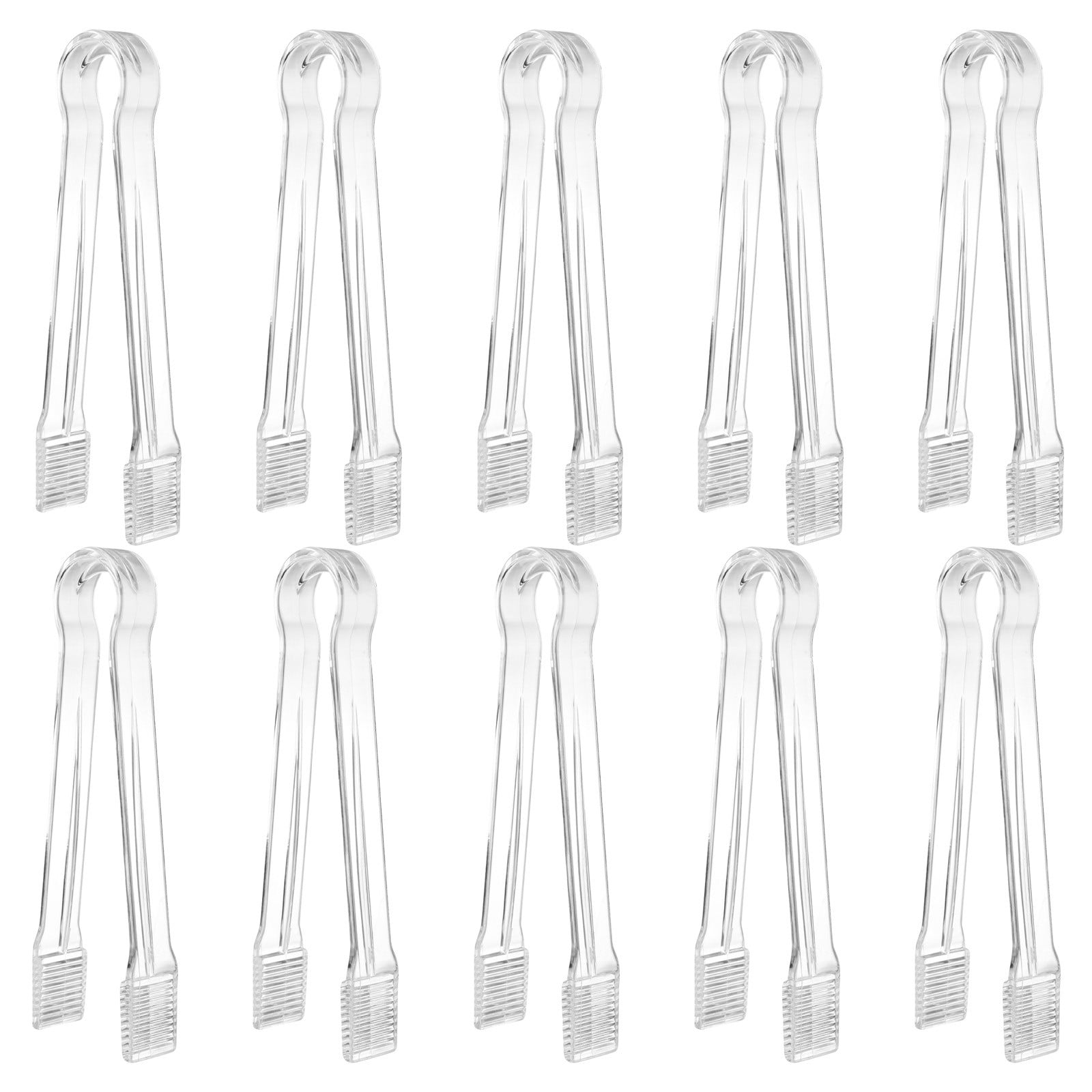 Plastic Serving Tongs Transparent Disposable Utensils | Non-slip ...