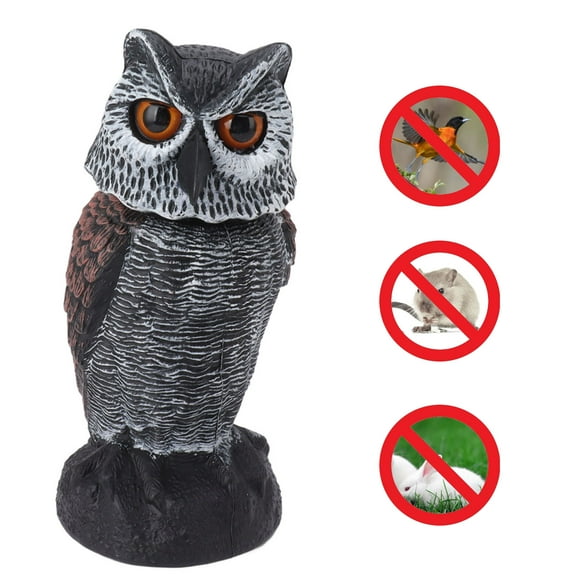 Plastic Owls Scare Birds Away