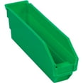 Plastic Shelf Bin Nestable 2-3/4"W x 11-5/8"D x 4"H Green, Lot of 24 ...