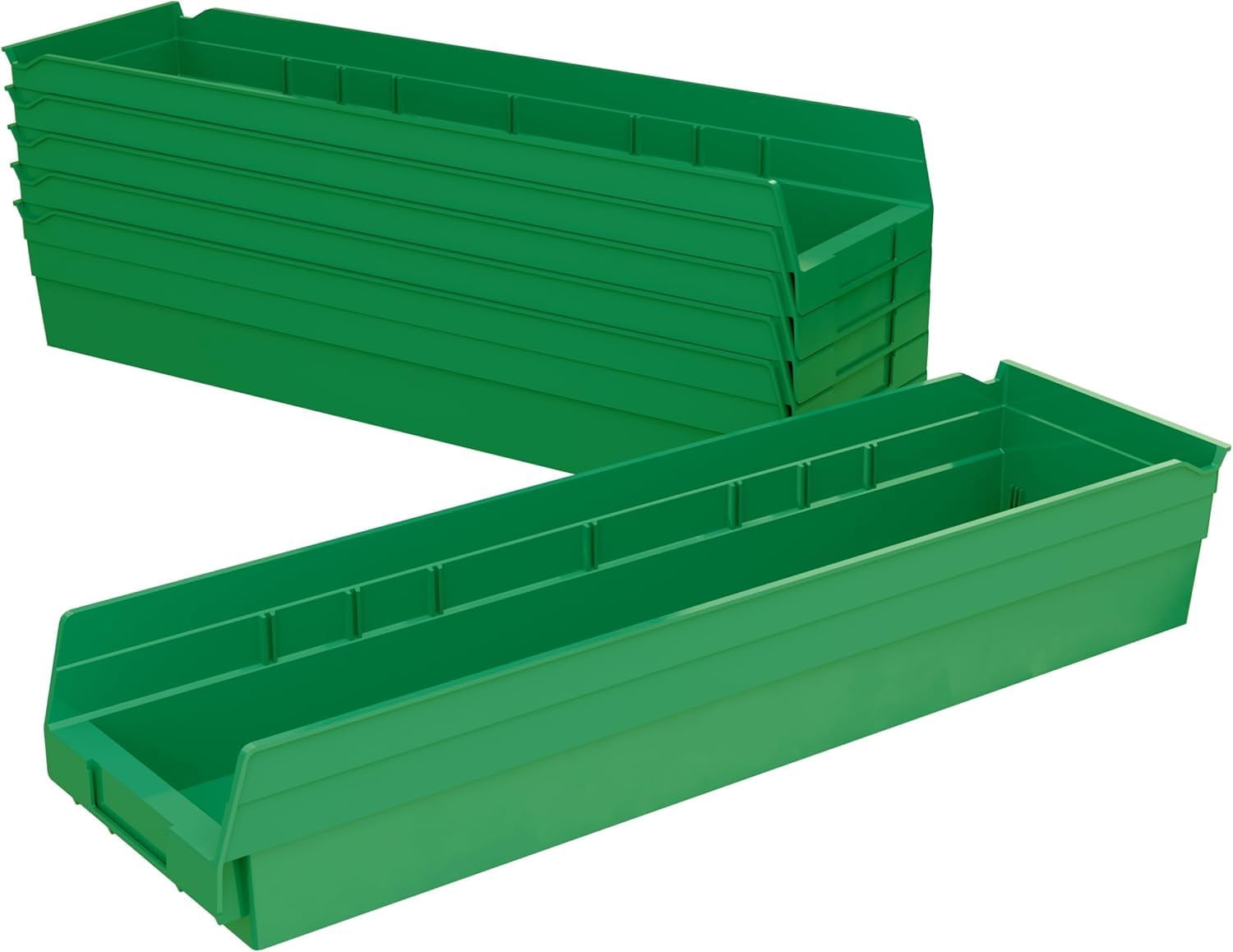 Plastic Shelf Bins for Storage, Heavy Duty Garage Closet Drawer ...