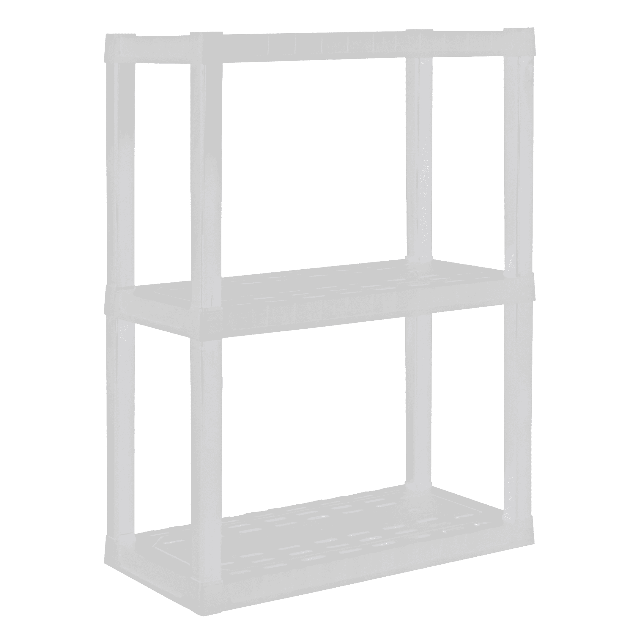 Plastic Shelves Garage Storage Shelving Unit 3-Tier 39"H x 14"D x 30"W ...