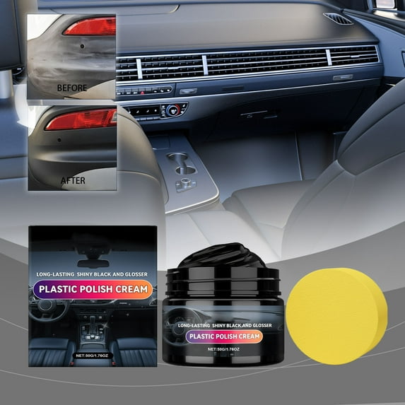 Plastic Shine Restoration Paste 50g, Crystal Coating for Dashboard and ...