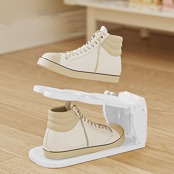 Plastic Shoe Rack, Stackable Shoe Organizer for Space-Saving Storage ...