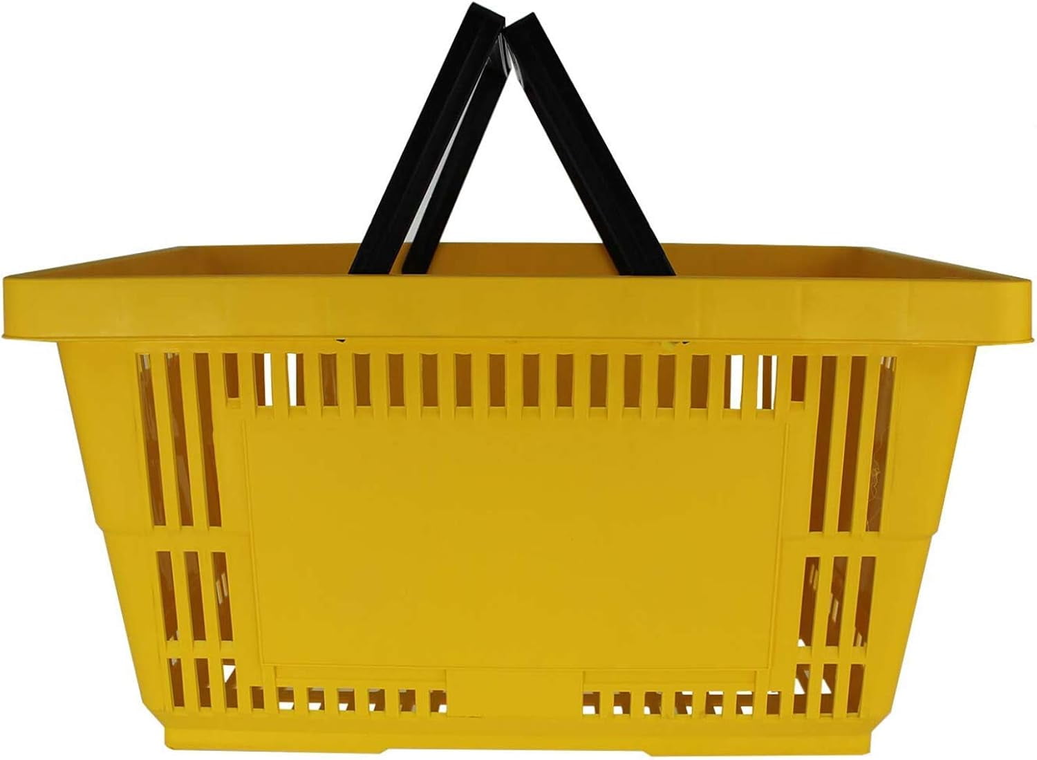 Plastic Shopping Baskets w/Handles - Quantity 1 - Color: Yellow - Eco ...