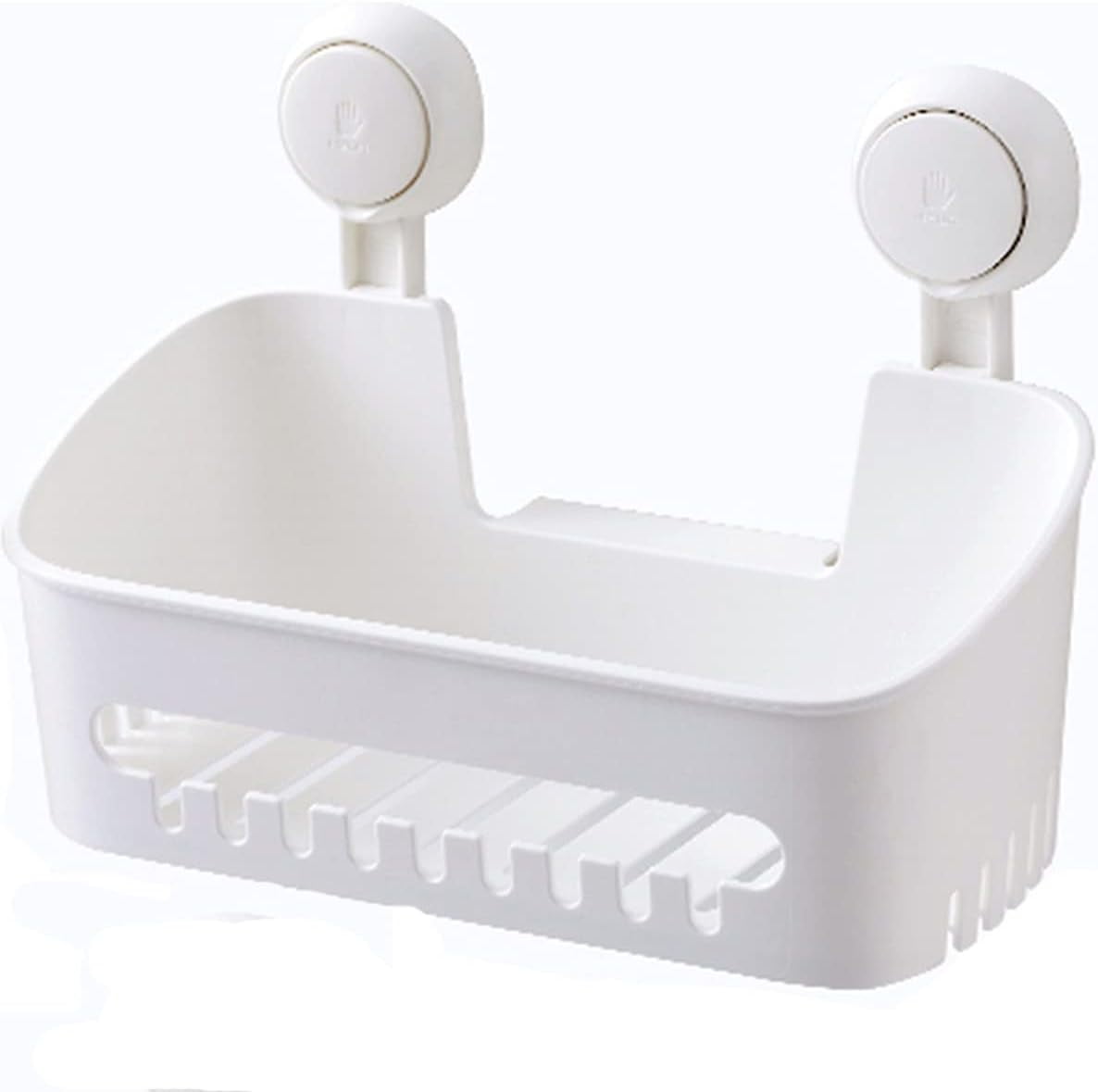Plastic Shower Caddy Suction Cup Shower Organizer Basket Bath Shelf ...
