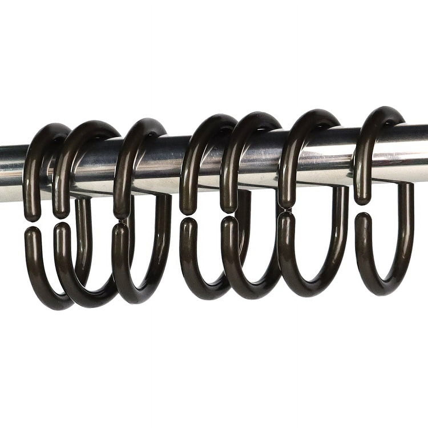 Plastic Shower Curtain Rings. 24 Pcs Brown Shower Curtain Rings. Shower ...