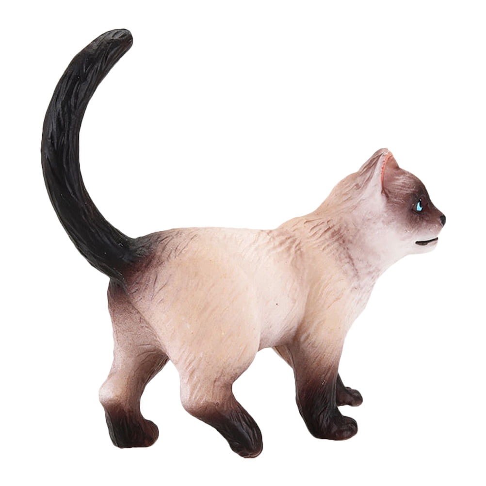 Plastic Siamese Cat Model Kid Educational Cat Model Siamese Cat ...