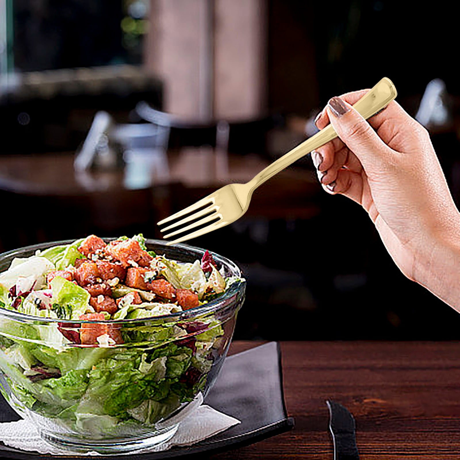 Plastic Silverware Set Disposable Cutlery Utensils, 10 Forks, 10 Knives ...