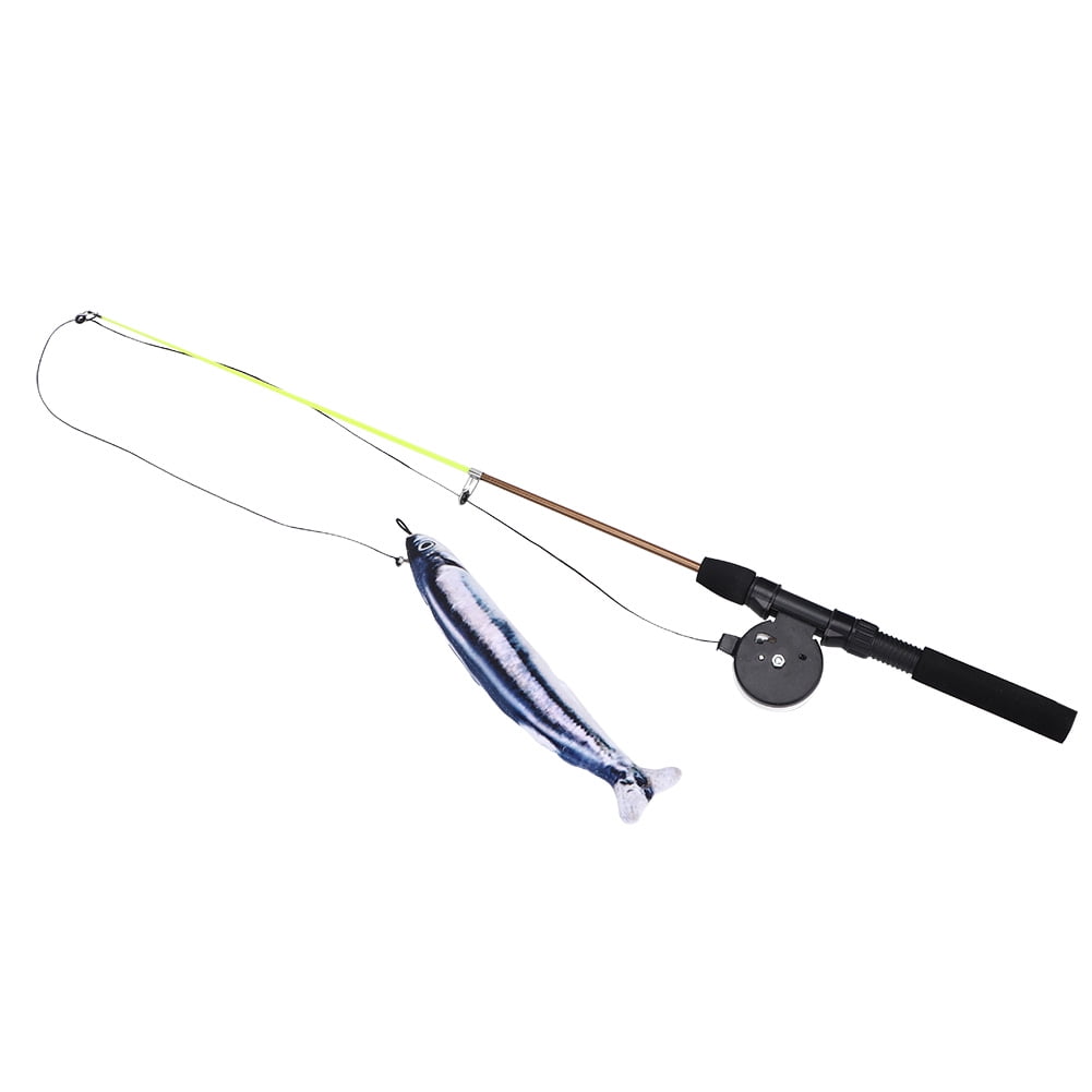 Plastic Simulation Telescopic Pet Cat Funny Teaser Dangler Rod Stick ...
