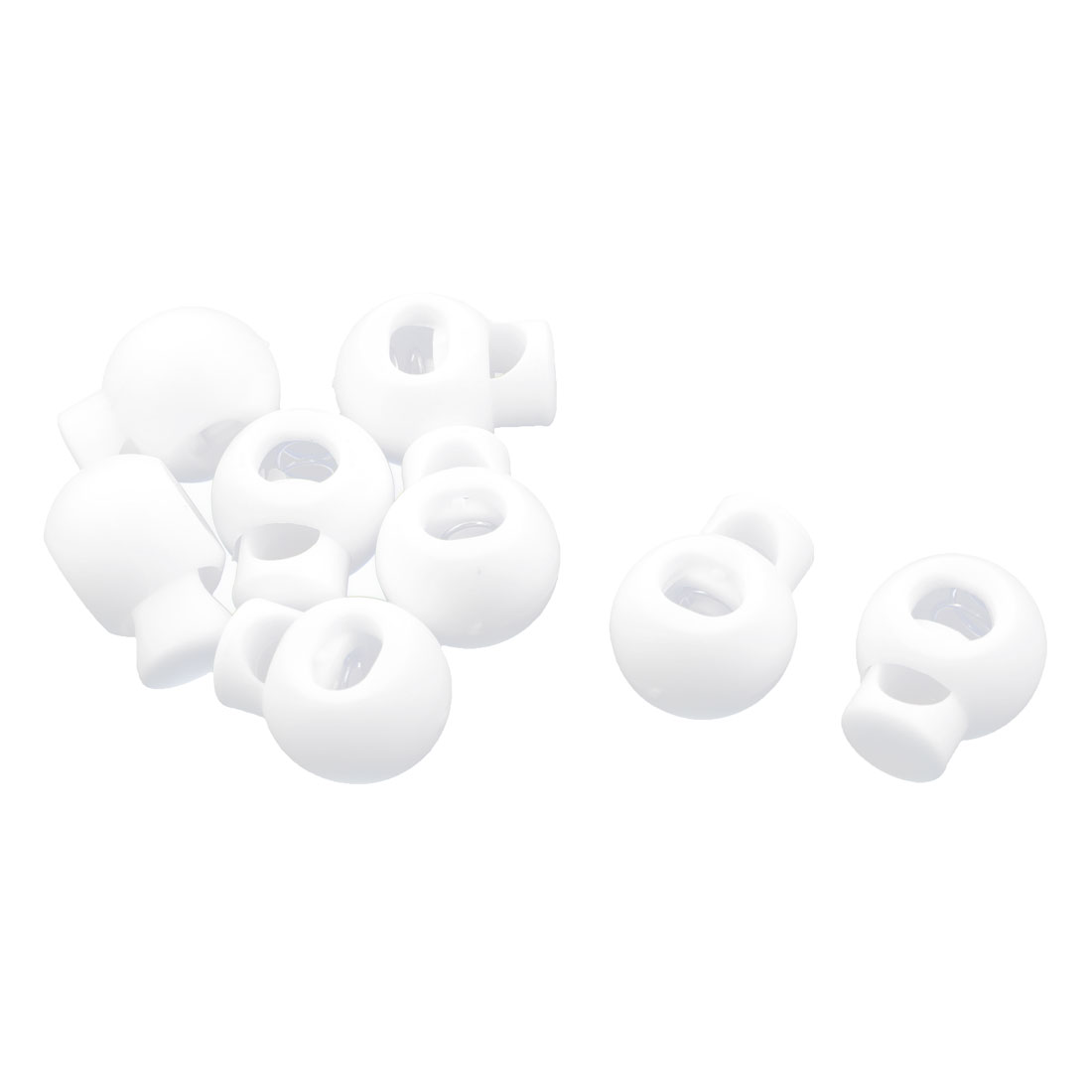 Plastic Single Hole Design Toggle Stopper Cord Adjustive Lock White 8 ...