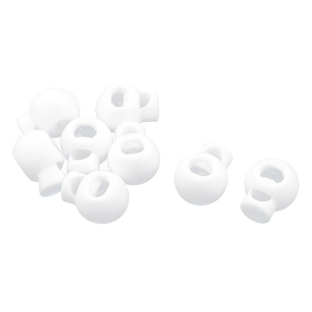 Plastic Single Hole Design Toggle Stopper Cord Adjustive Lock White 8 ...