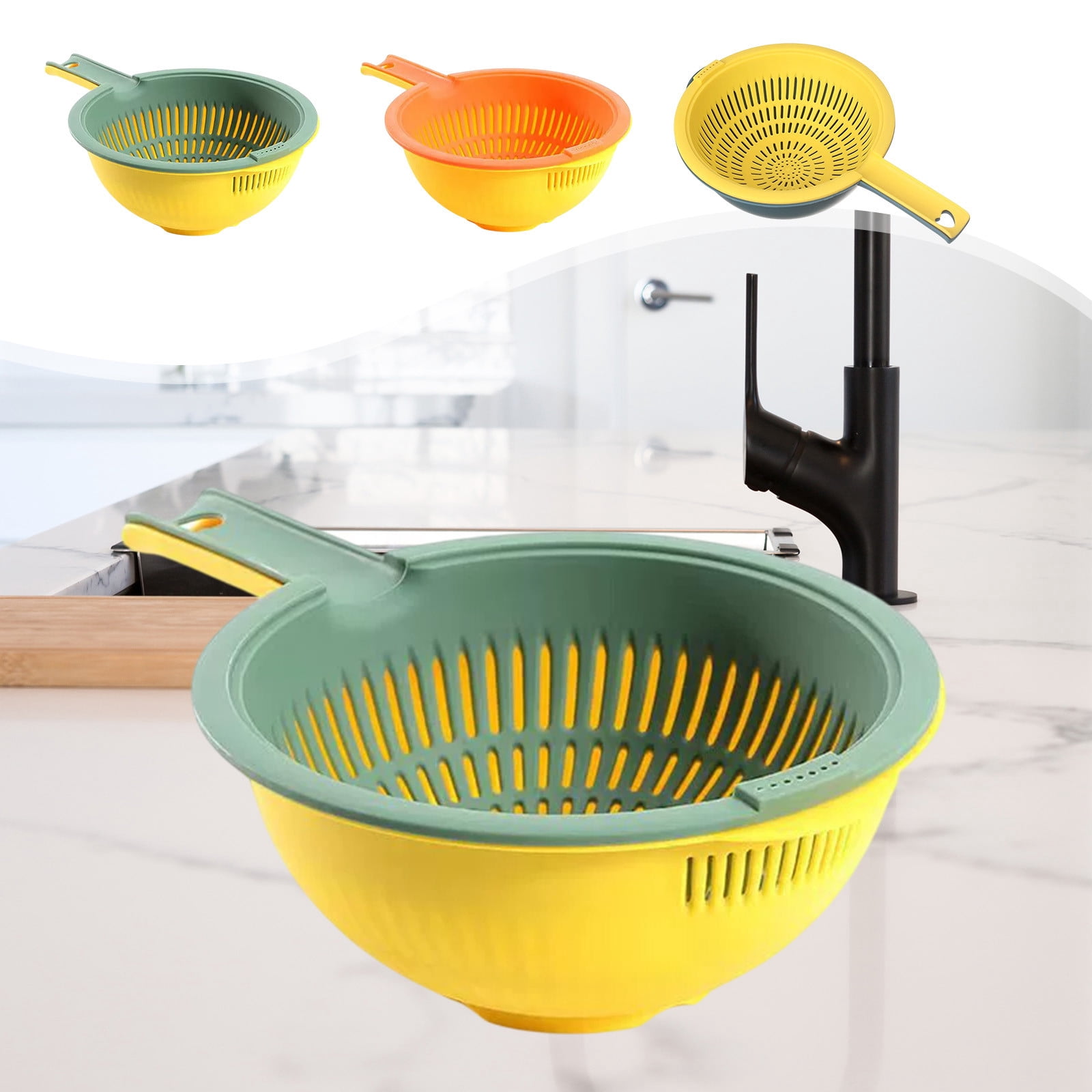 Plastic Sink Drain Basket | Large Double Drainage Food Grade Plastic ...