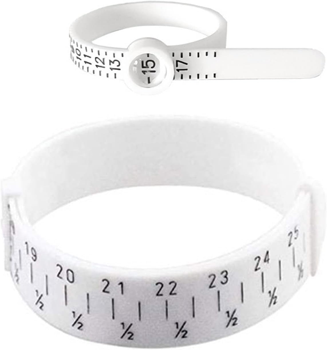 US Ring Sizer Measuring Gauge,1-17 US Rings Size,Plastic Finger Sizing ...