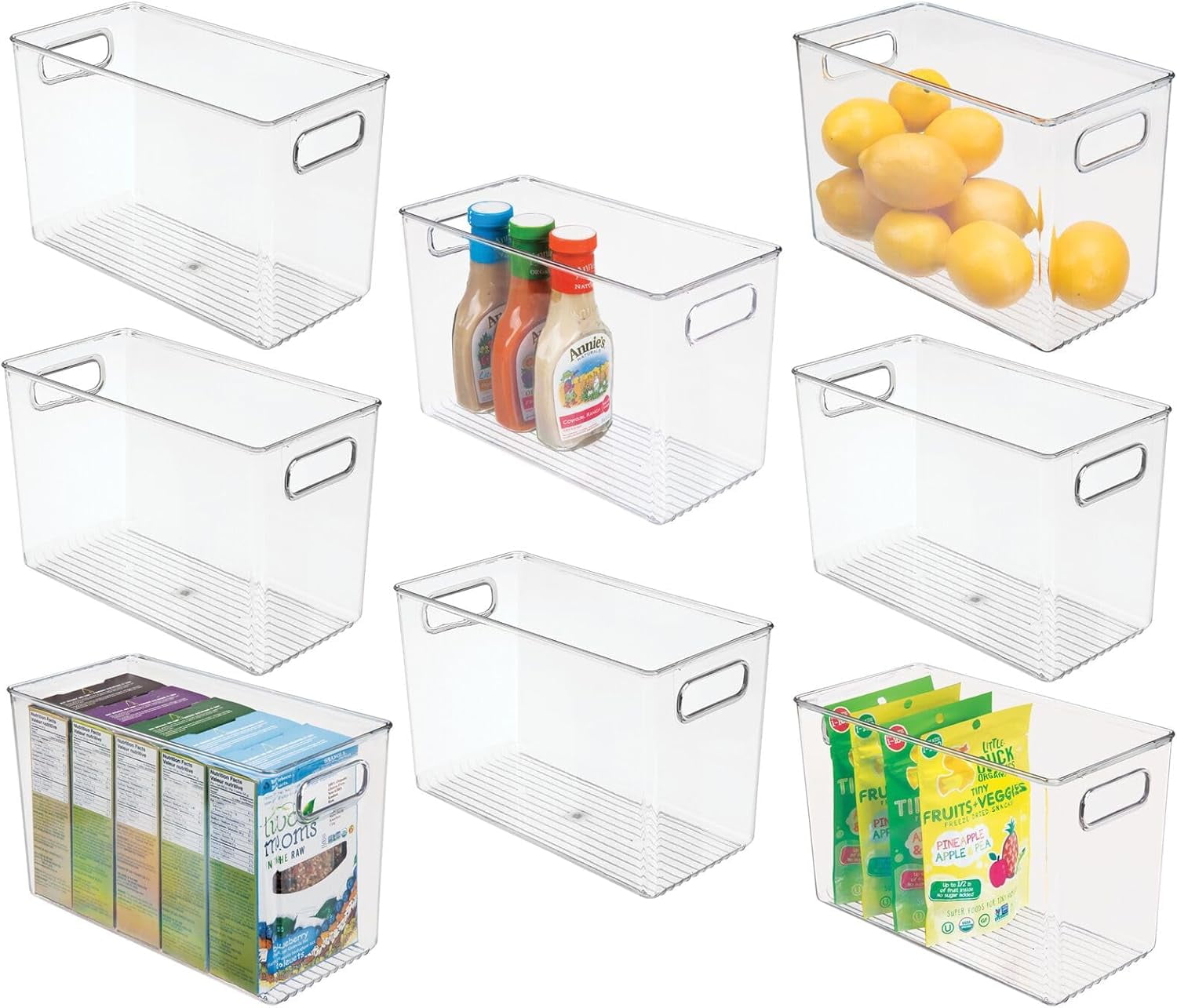 Plastic Slim Organizing Bin for Kitchen Pantry Cabinet, Fridge or ...