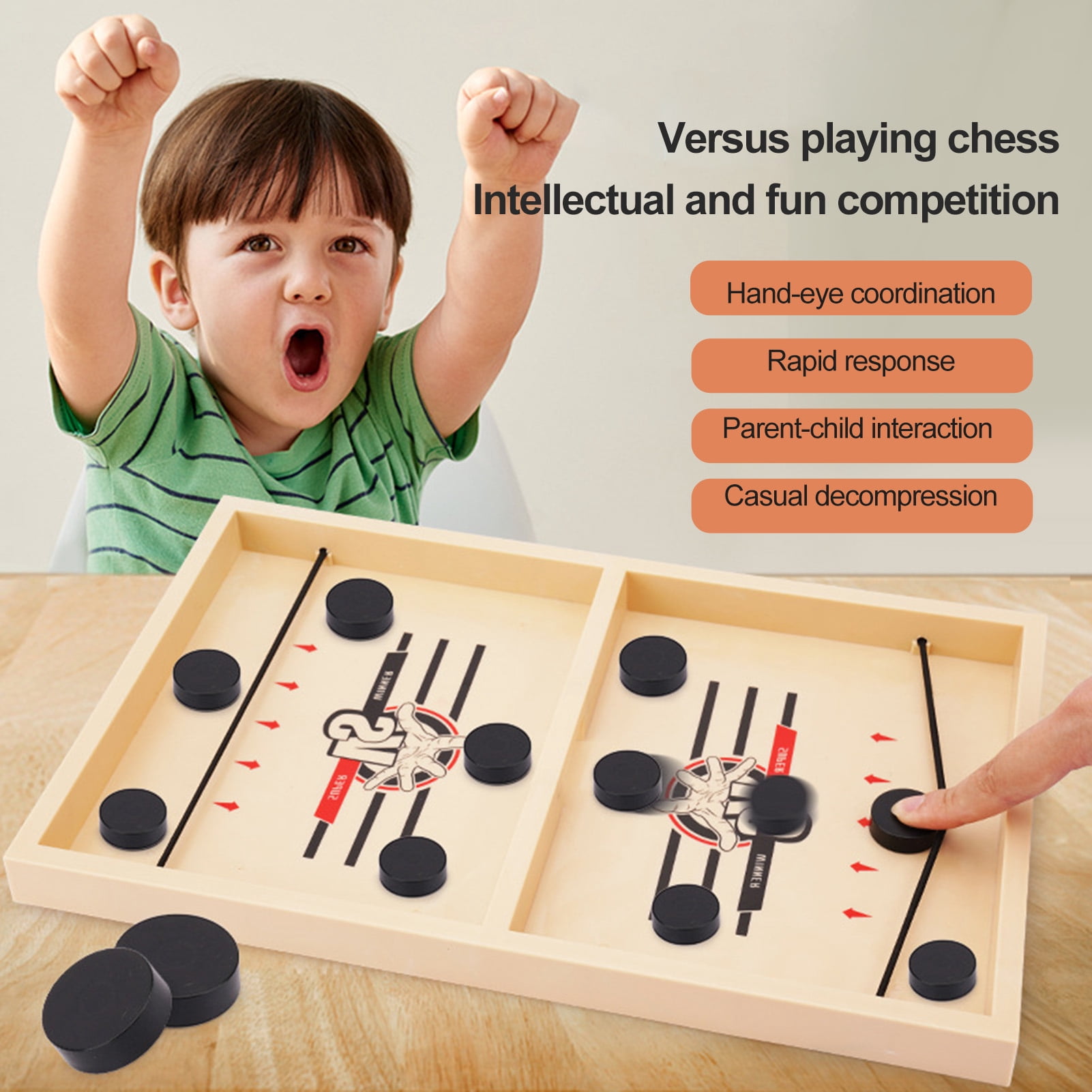 Plastic Sling Puck Game Funny Family Game Multiplayer Hand-Eye ...