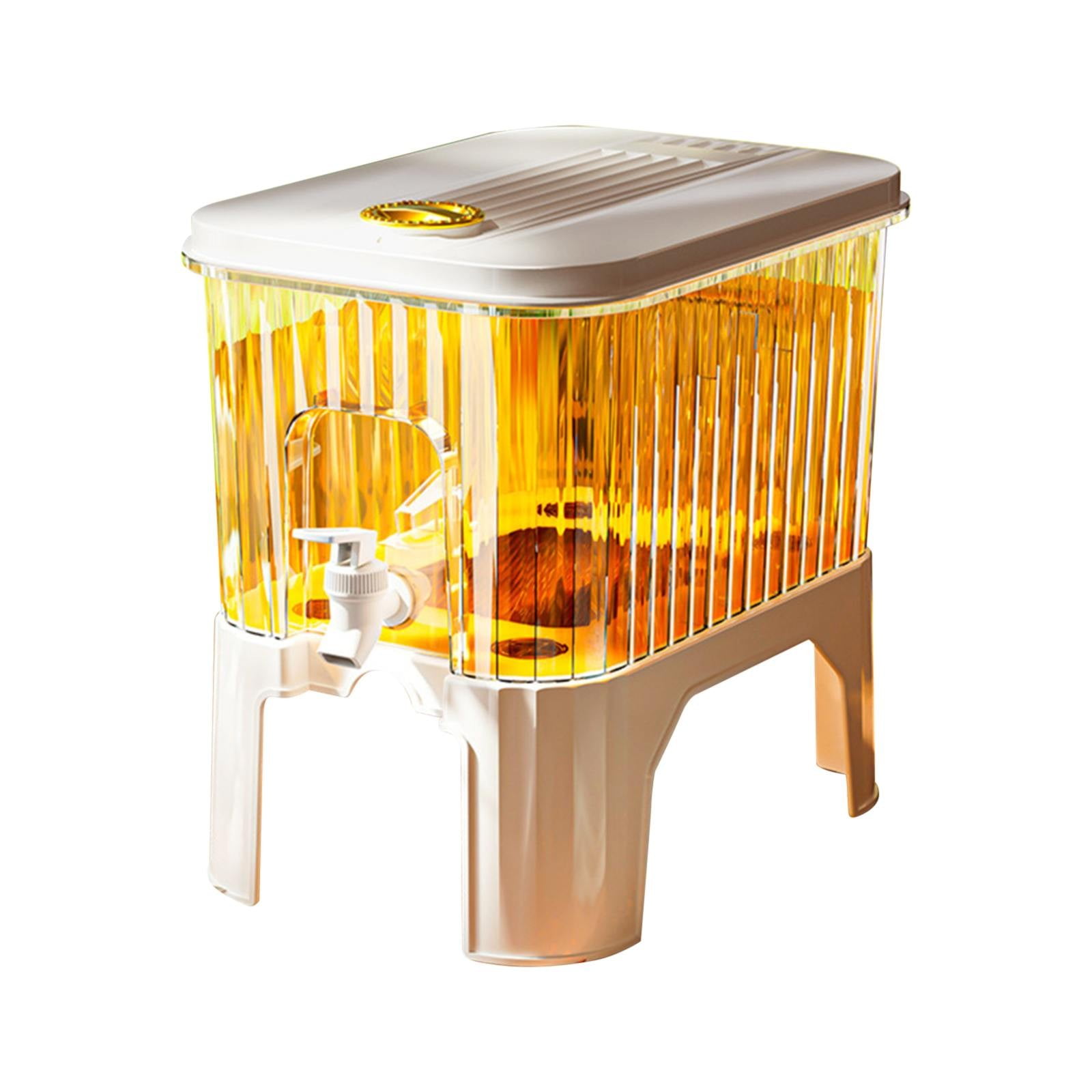 Plastic Small Iced Water Jug Holder with Filter, Spout, Spigot - Clear ...