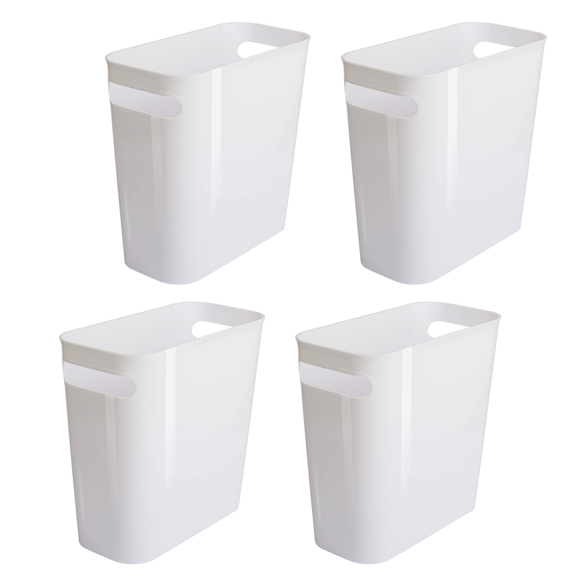 Vtopmart 1.5 Gallon/5.7 L Small Plastic Trash Can, Rectangular White ...